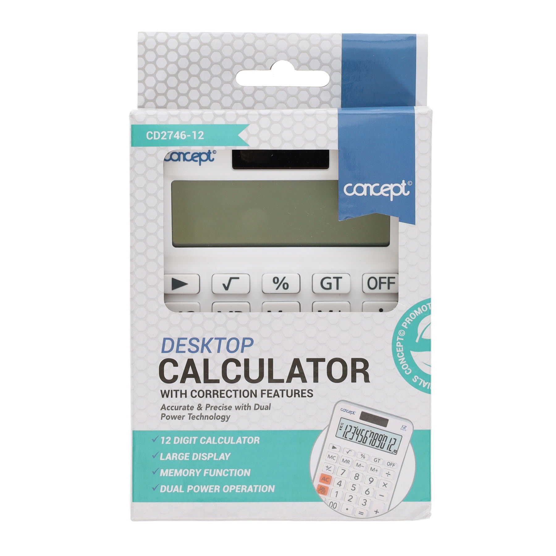 Concept Calculator 12 Digit - White – Write Away Stationery