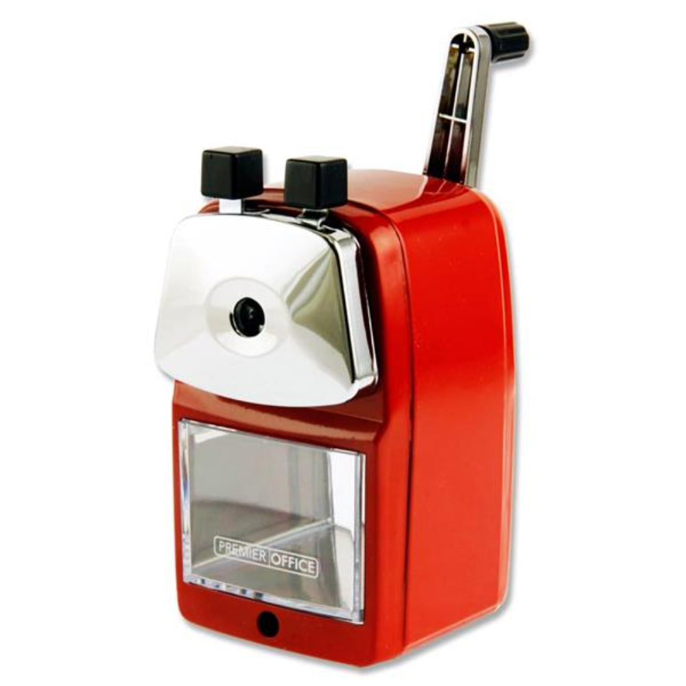 Premier Office Table Top Pencil Sharpener Red