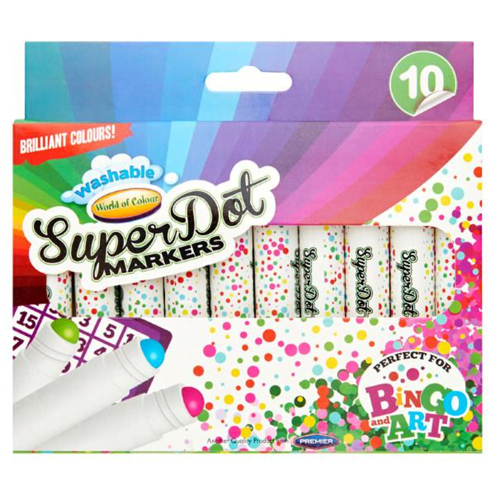 World of Colour Super Dot Markers - Pack of 10|Stationery Superstore UK ...
