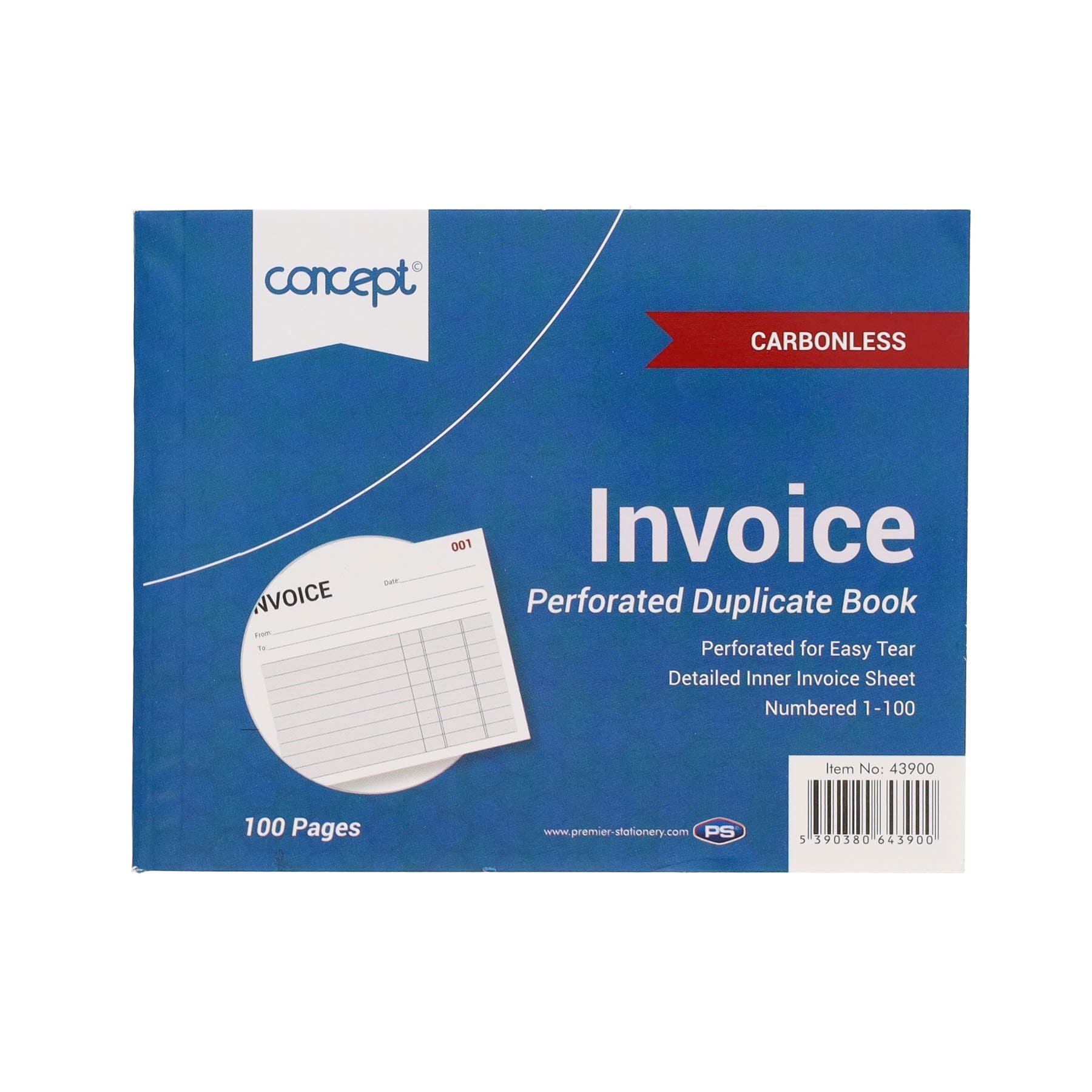 Concept 4X5 Carbonless Invoice Duplicate Book - 100 Pages|Stationery ...