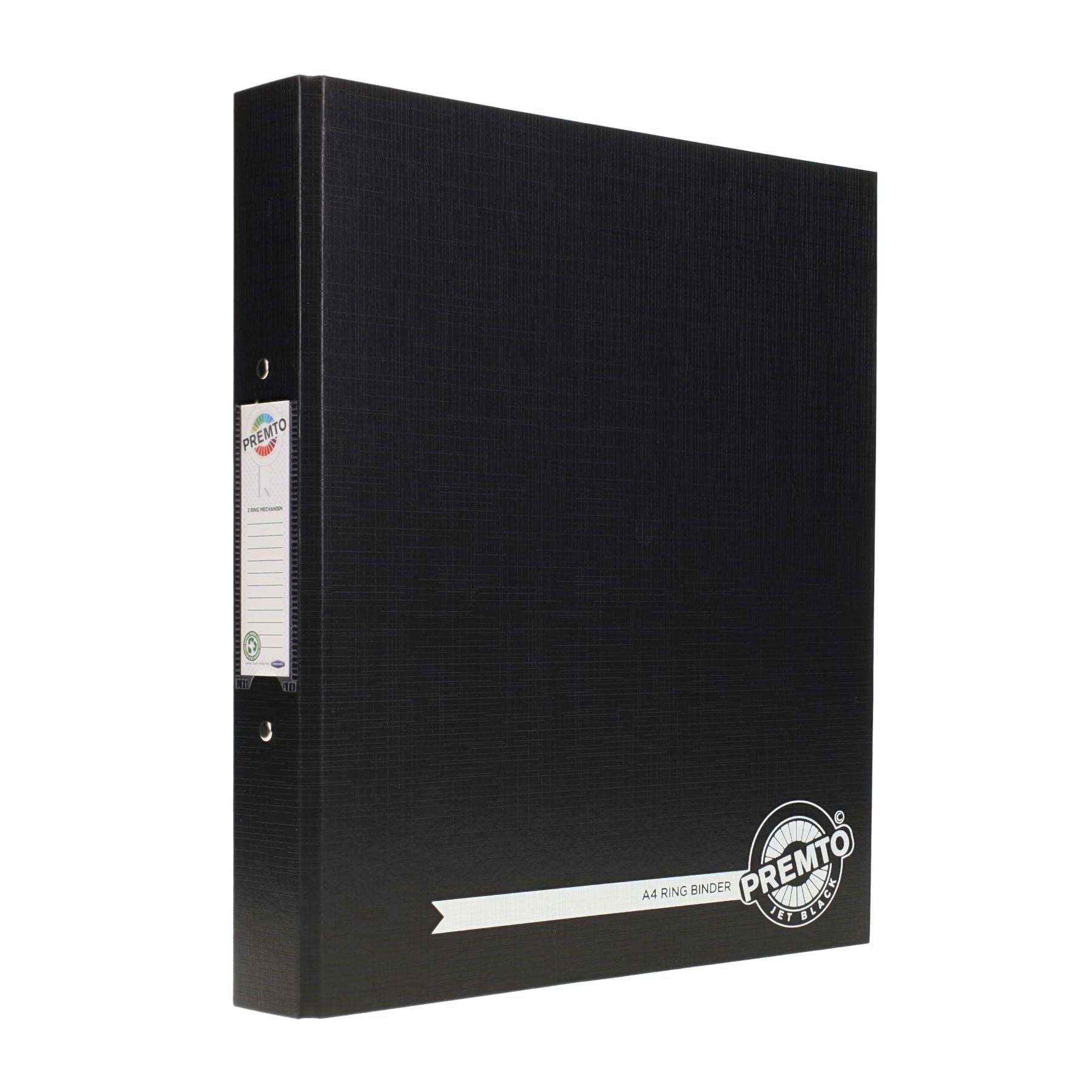 Premto A4 Ring Binder - Black – Write Away Stationery