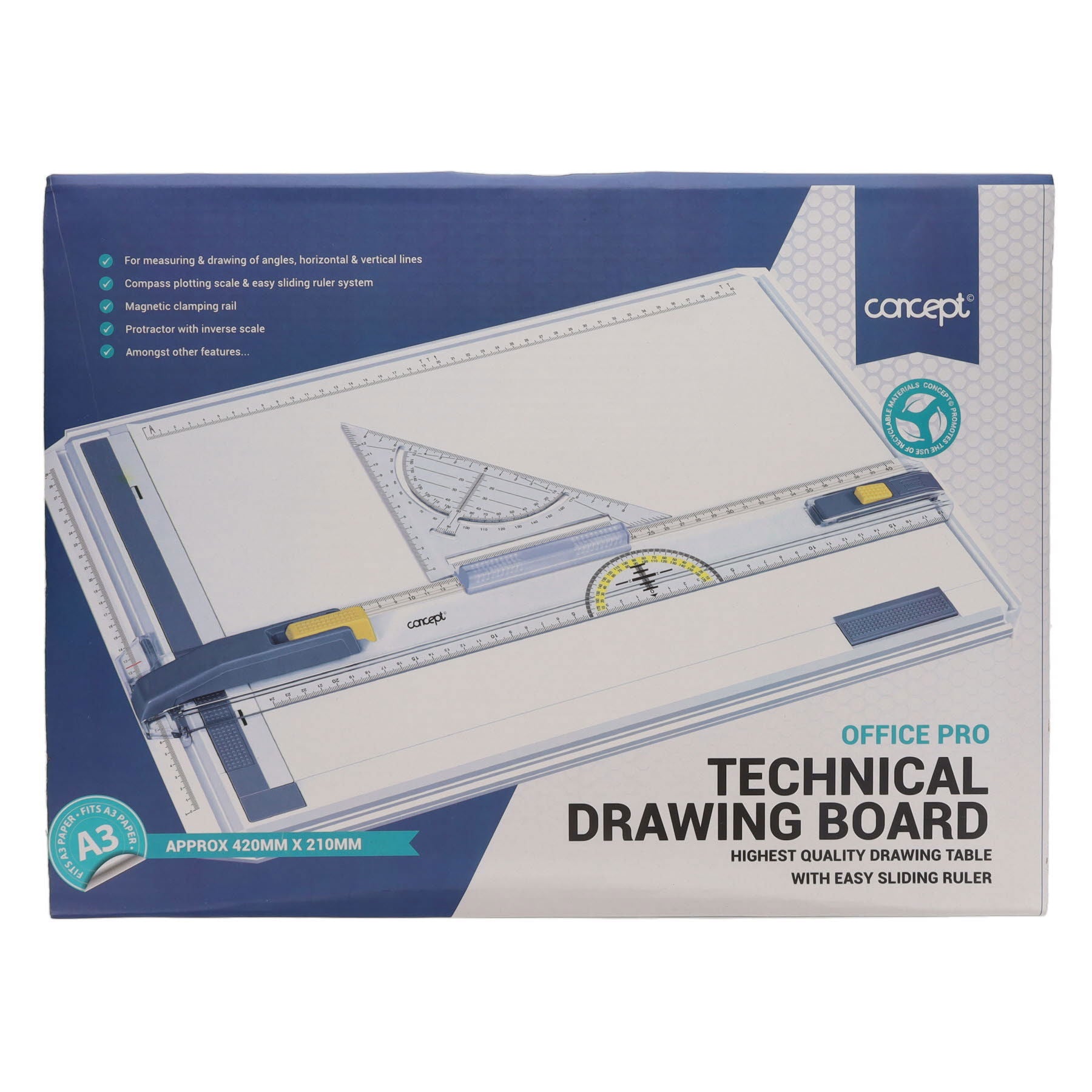 Premier Universal A3 Technical Drawing Board with Sliding Ruler ...