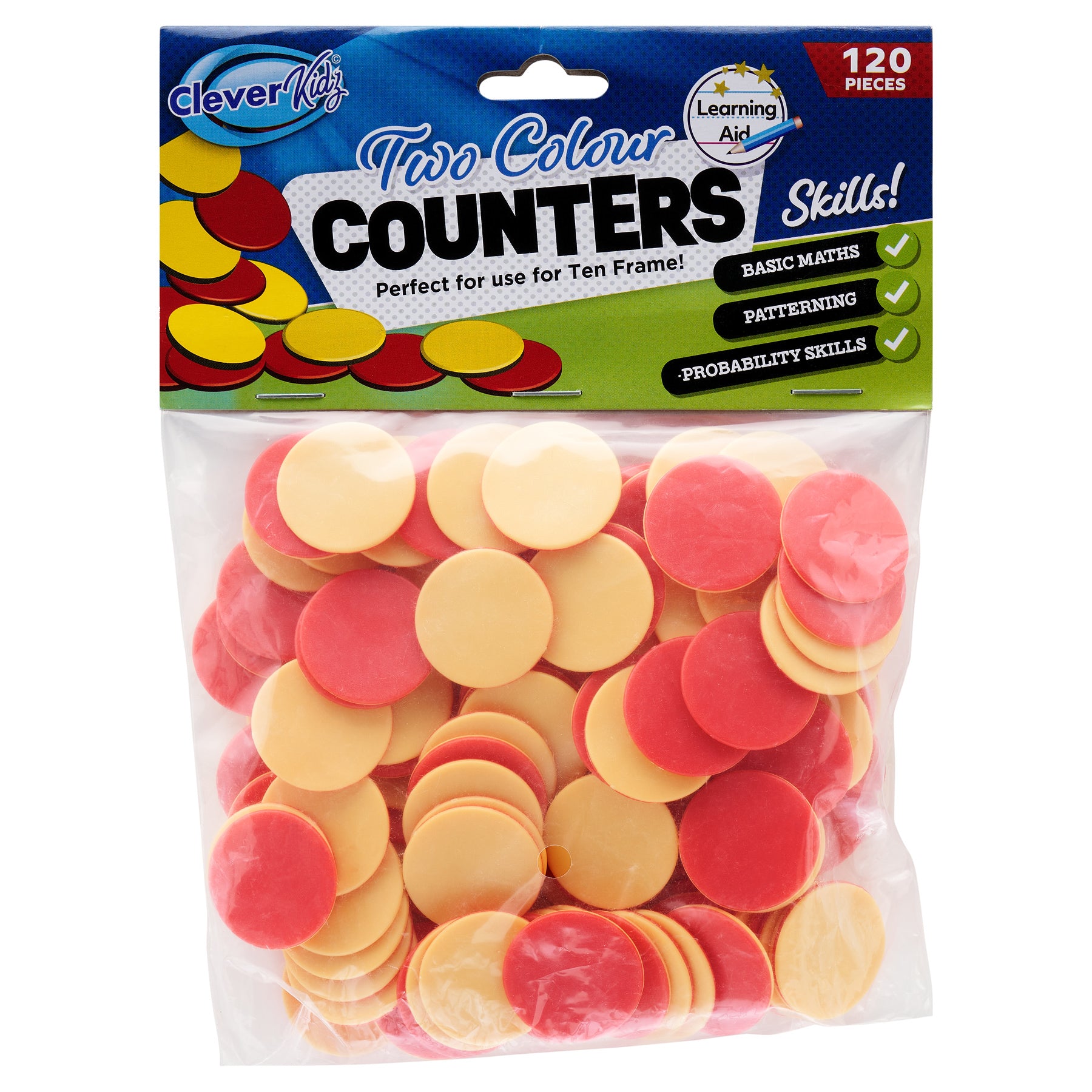 Clever Kidz Two Colour Counters Pack of 120|Stationery Superstore UK ...