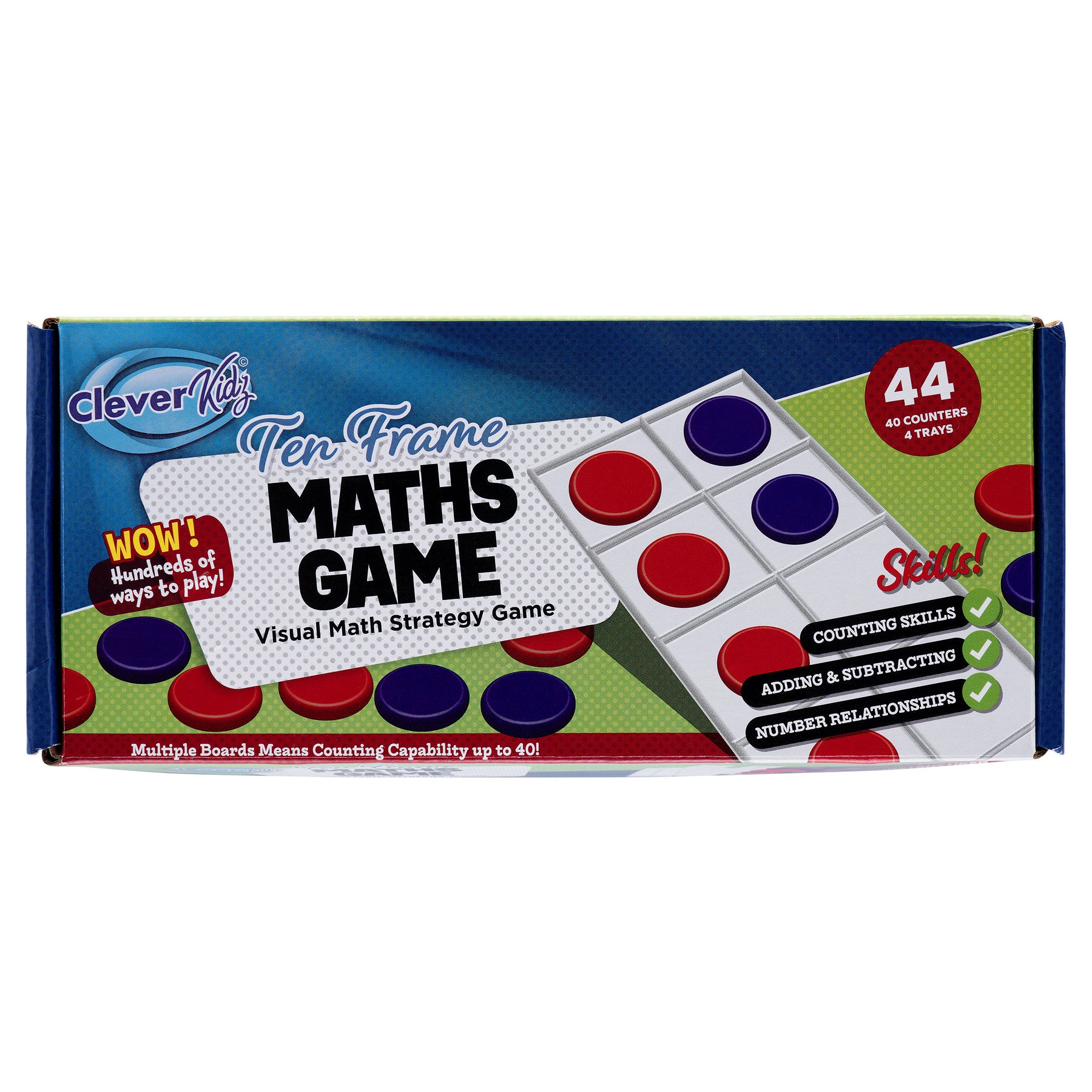 Clever Kidz Ten Frame Maths Game - 44 Pieces|Stationery Superstore UK ...