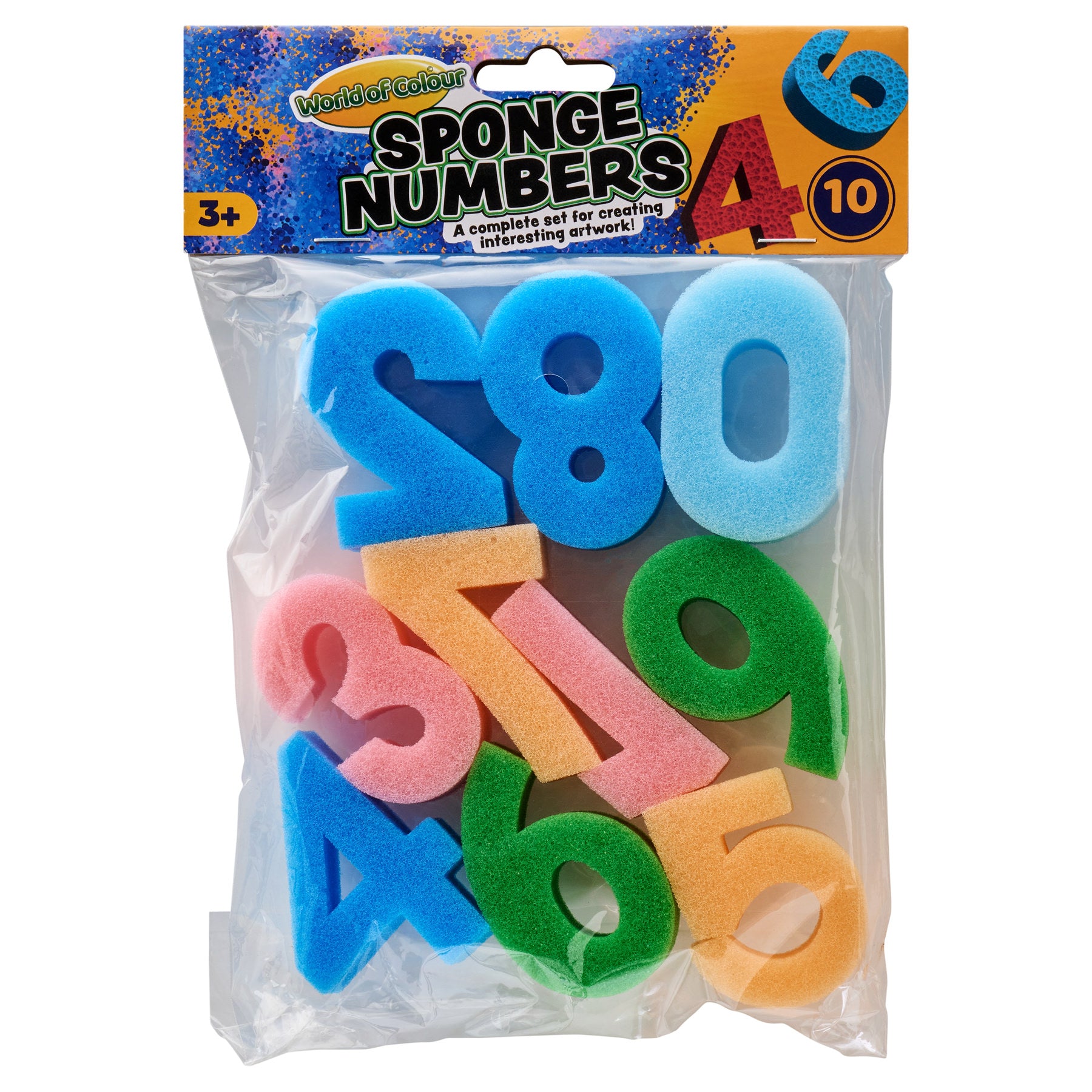 World of Colour Sponge Numbers - Pack of 10|Stationery Superstore UK ...