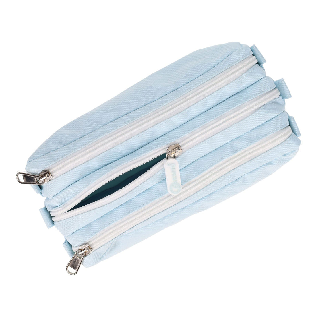 Premto 3 Pocket Pencil Case Cornflower Blue