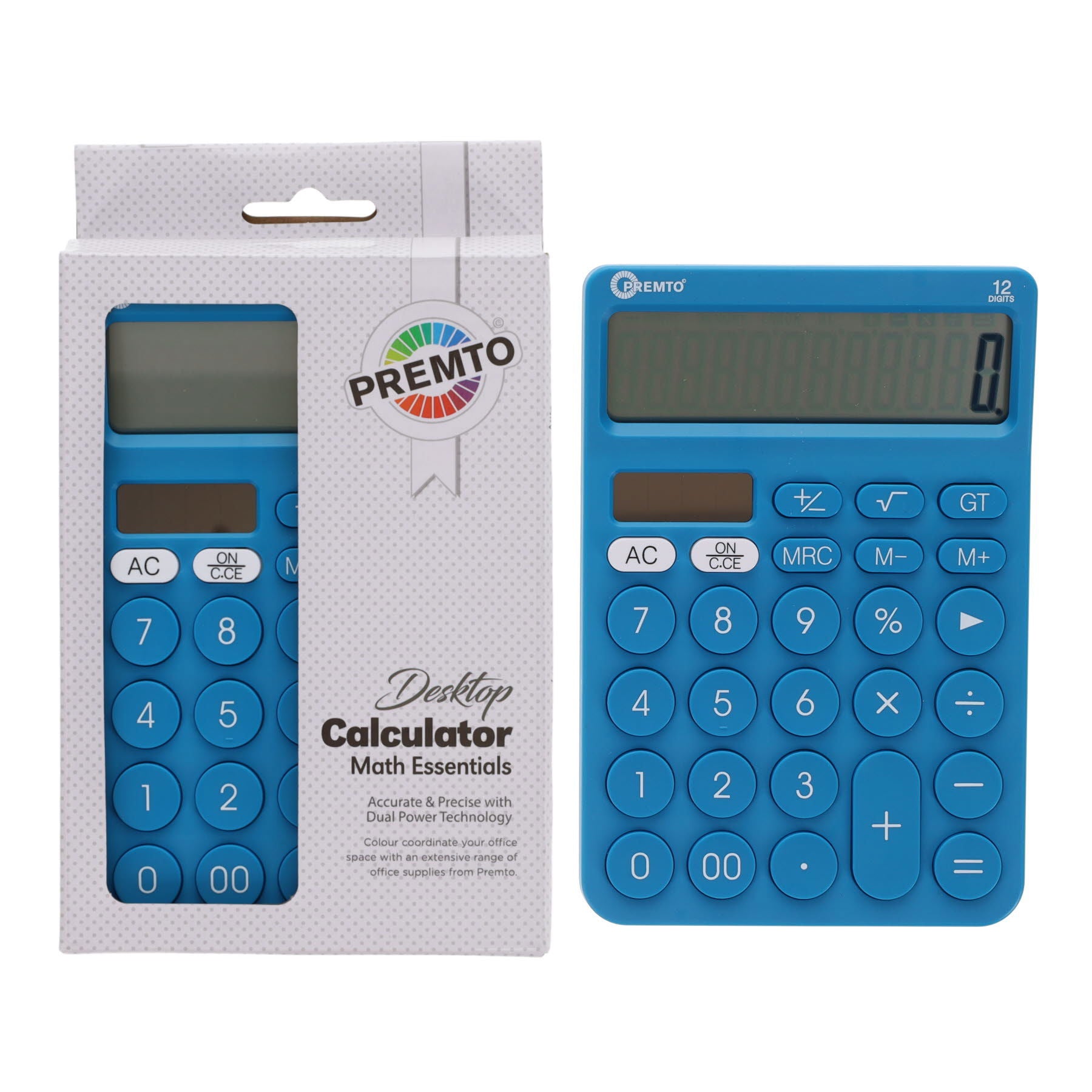 Premto Desktop Calculator - Printer Blue – Write Away Stationery