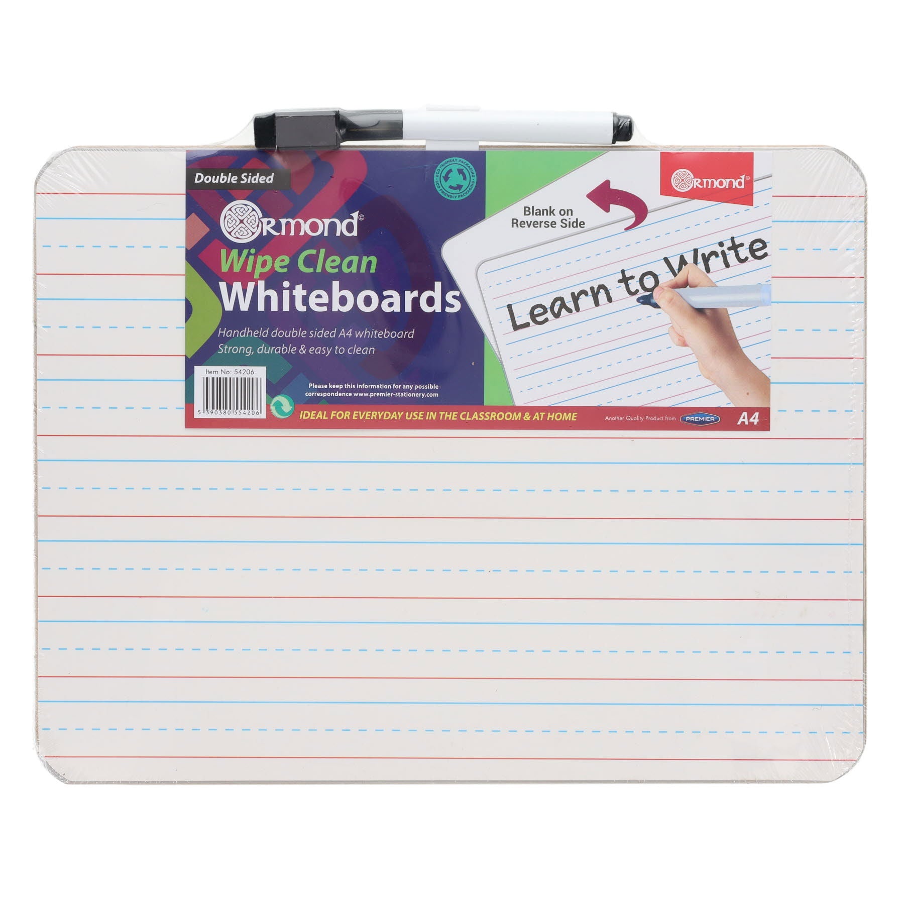 Ormond A4 Writing & Drawing Whiteboard with Marker – Write Away Stationery