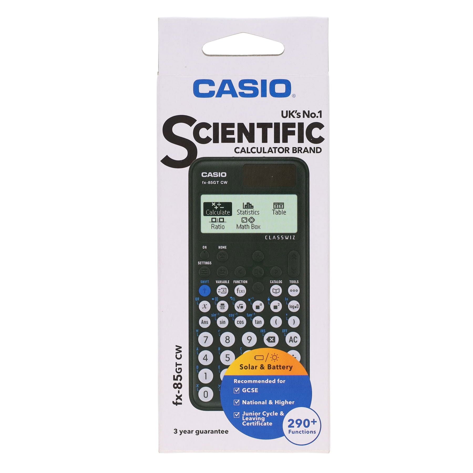 Casio Fx-85Gtcw Scientific Dual Power Calculator - Black|Stationery ...