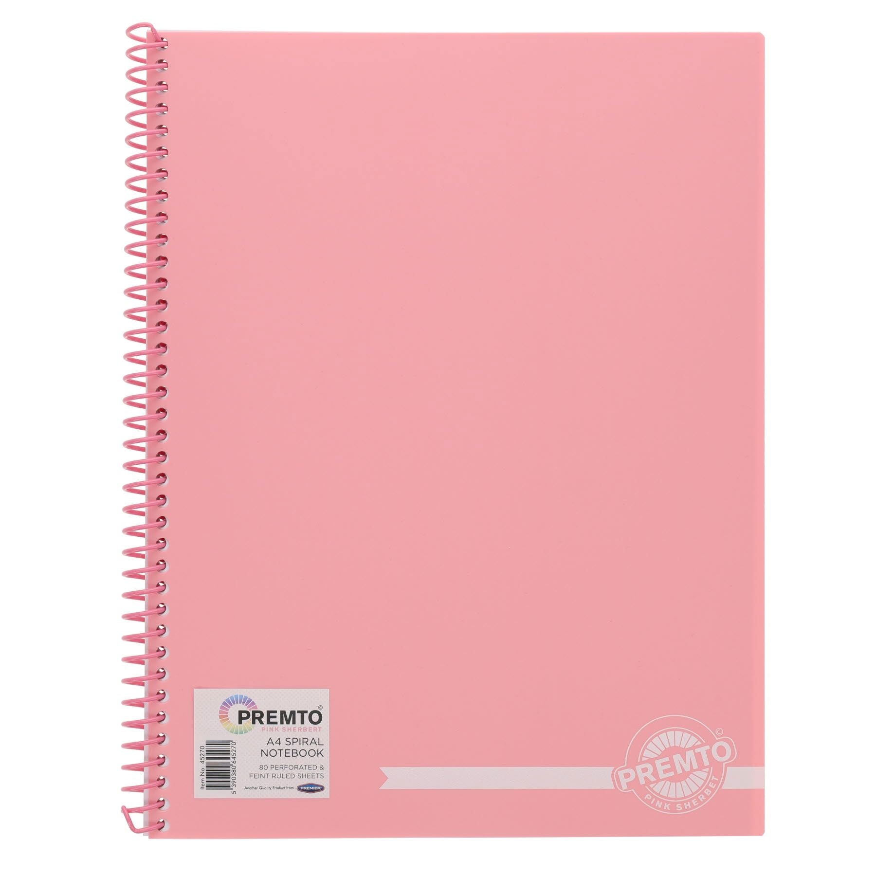Premto Pastel A4 Spiral Notebook PP - 160 Pages - Pink Sherbet – Write ...